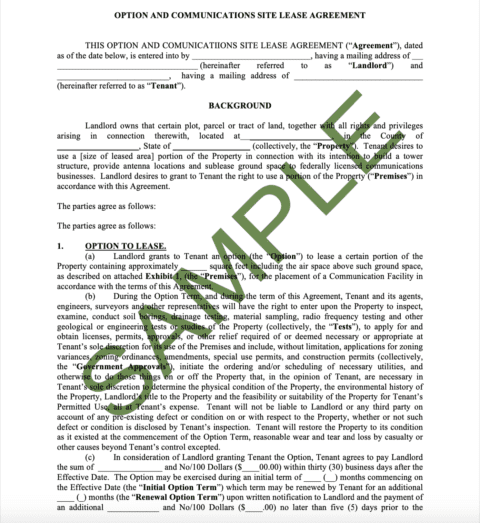 Cell Site Marketing Options - Vertical Consultants: Cell Tower Lease ...